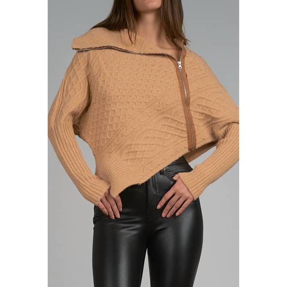 Elan | Sweaters | New Elan Diagonal Sweater In Tan In Tan | Poshmark